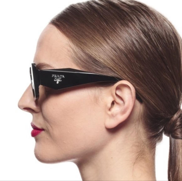 Prada | Accessories | New Prada Pr8ys Black Sunglasses Spr 08y Ab5s0 ...